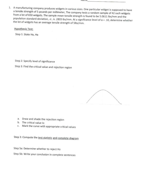 Solved A manufacturing company produces widgets in various | Chegg.com