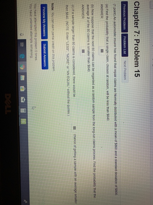 Solved Chapter 7: Problem 15 Previous ProblemProblem List (1 | Chegg.com Solved Chapter 7: Problem 15 Previous ProblemProblem List (1 | Chegg.com