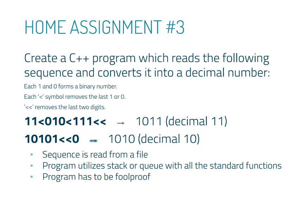 Solved HOME ASSIGNMENT #3 Create a C++ program which reads | Chegg.com