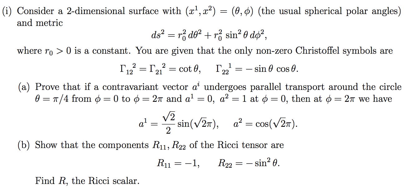 22 (i) Consider a 2-dimensional surface with (x1, x2) | Chegg.com