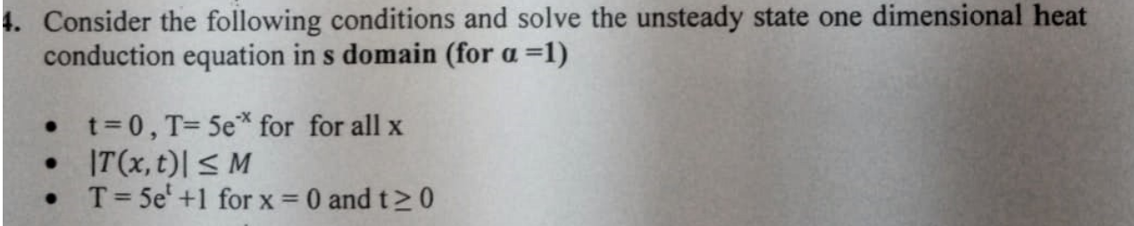 Solved 4. Consider the following conditions and solve the | Chegg.com