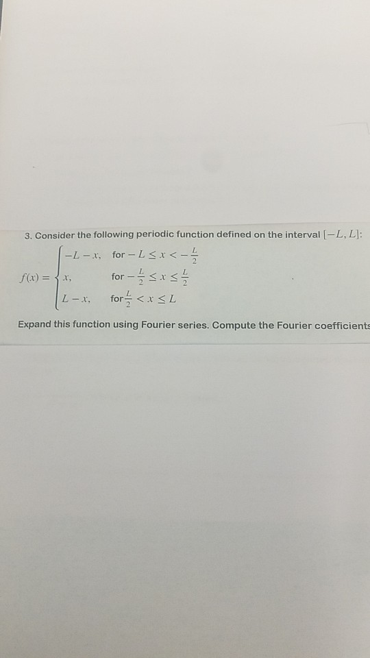 Solved 3. Consider the following periodic function defined | Chegg.com
