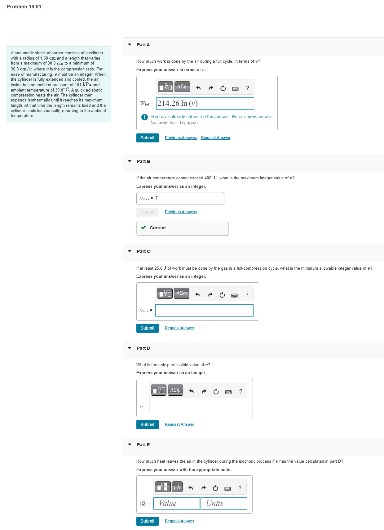 Solved Please solve for all parts with steps, thank you! | Chegg.com