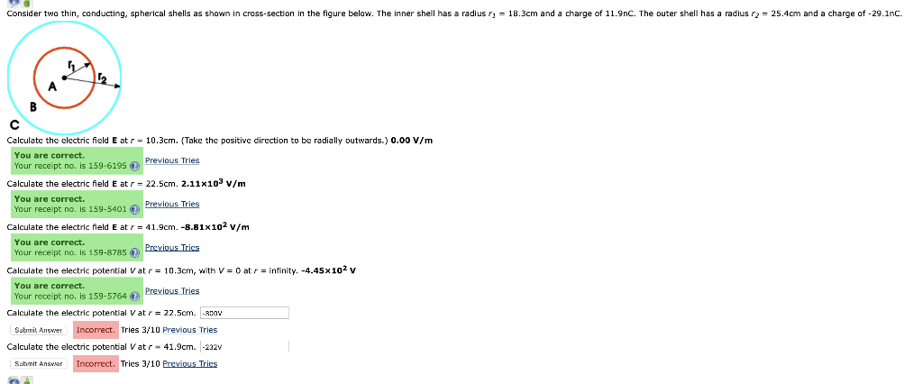 Solved Consider two thin, conducting, spherical shells as | Chegg.com