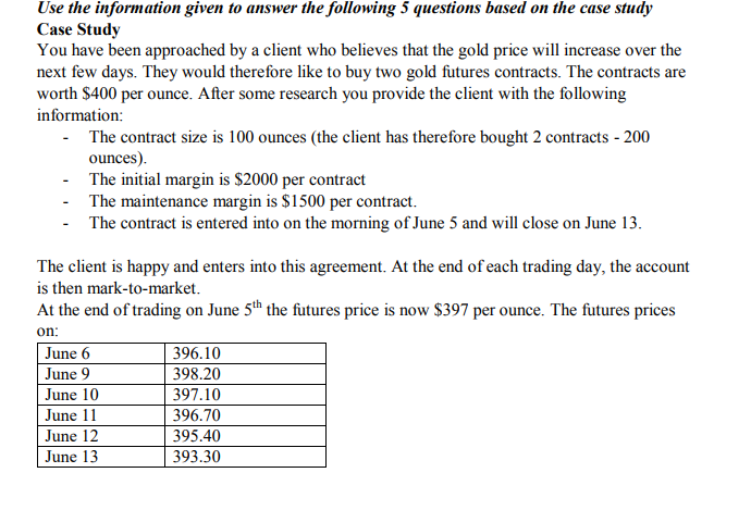 Solved Use the information given to answer the following 5 | Chegg.com