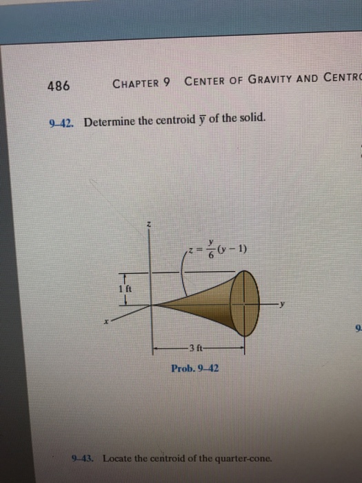 Solved Determine the centroid y of the solid. Locate the | Chegg.com