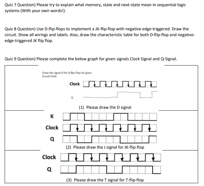 Solved Quiz 7 Question) Please try to explain what memory, | Chegg.com