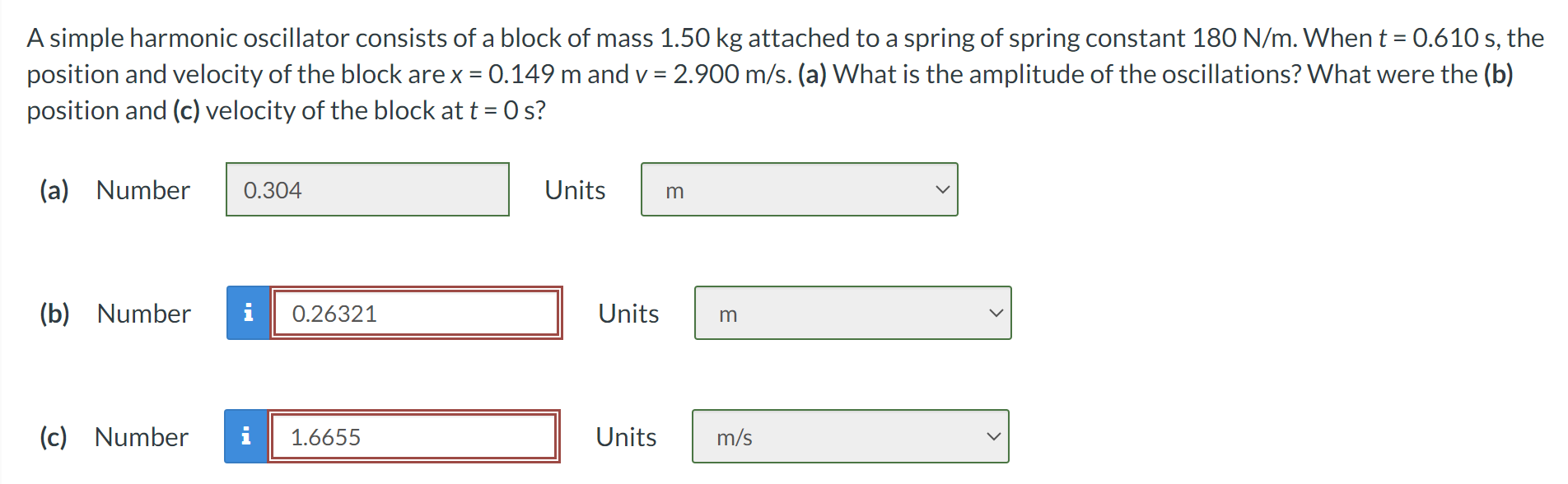 Solved A simple harmonic oscillator consists of a block of | Chegg.com