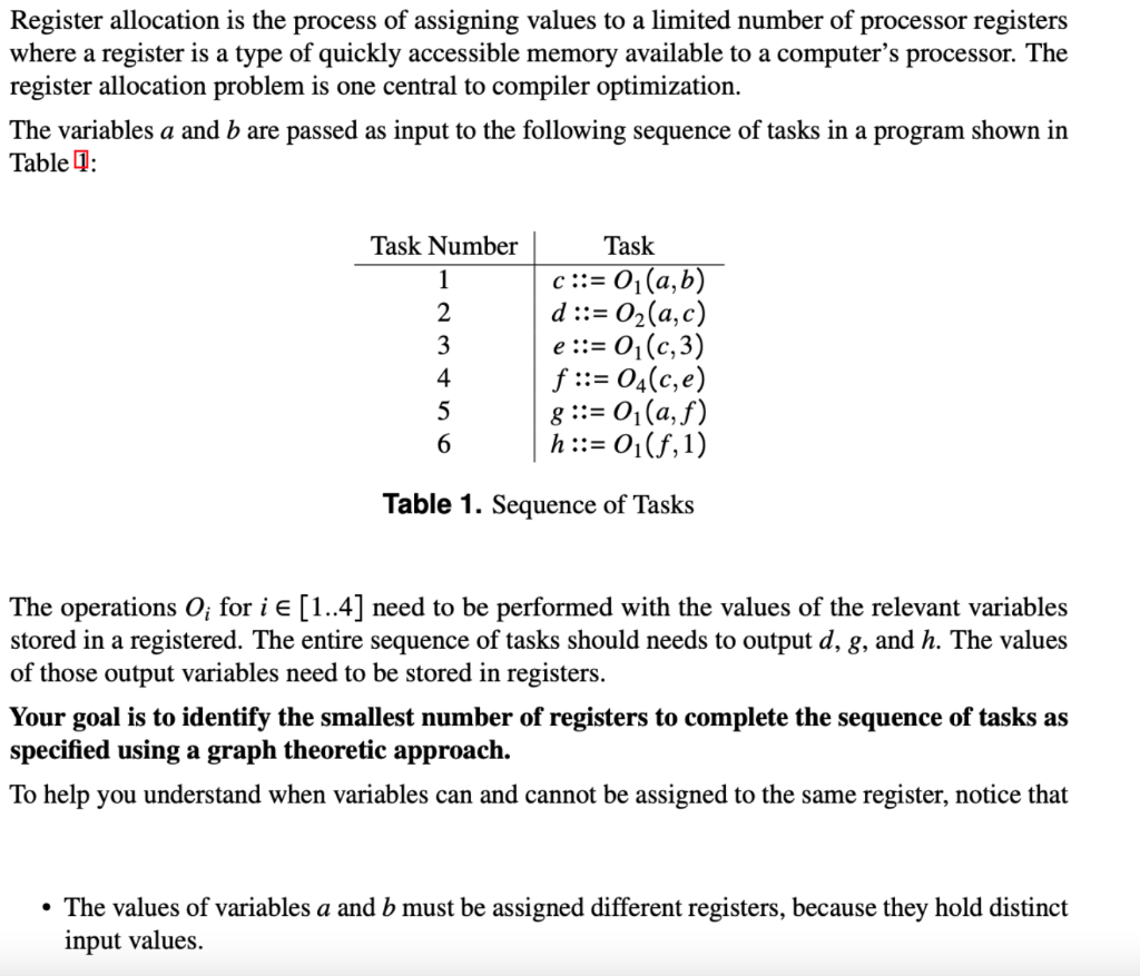 Solved Register allocation is the process of assigning | Chegg.com