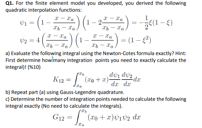Q1. For the finite element model you developed, you | Chegg.com