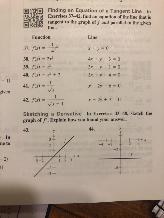 Solved Finding an Equation of a Tangent Line In Exercises | Chegg.com