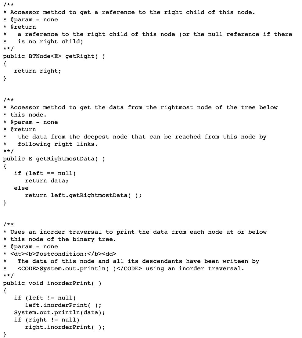 Solved Using the BTNode class code provided, create the | Chegg.com