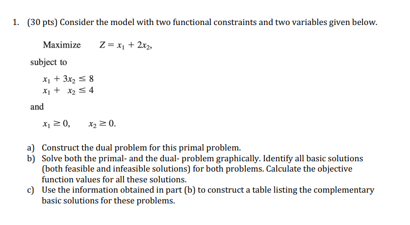 Solved (30 ﻿pts) ﻿Consider the model with two functional | Chegg.com