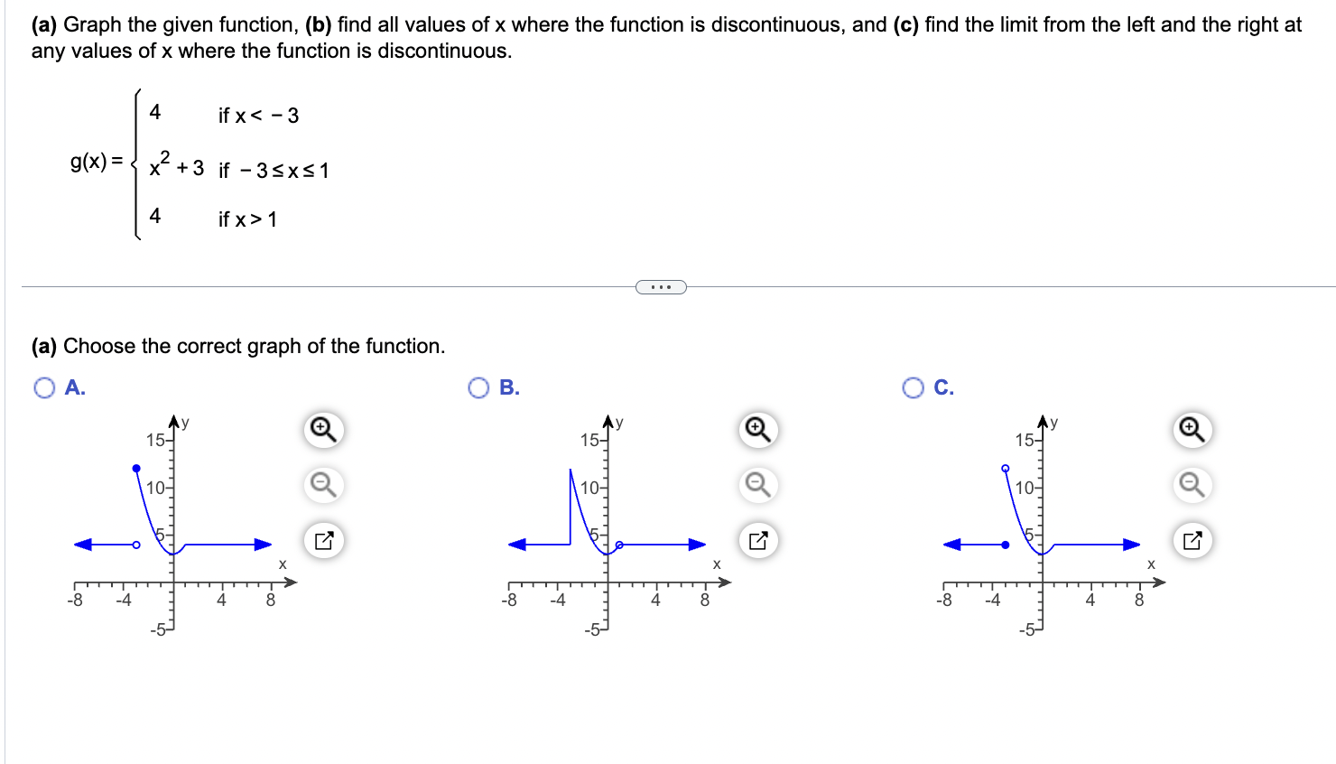 Solved (a) Graph the given function, (b) find all values of | Chegg.com