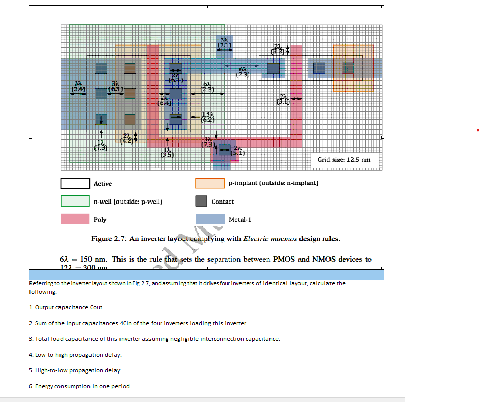 Solved Referring to the inverter layout shown in Fig.2.7, | Chegg.com