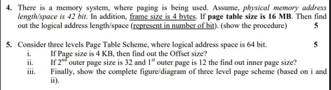 Solved 4. There is a memory system, where paging is being | Chegg.com