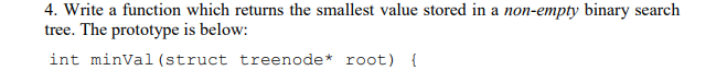 Solved 4. Write a function which returns the smallest value | Chegg.com