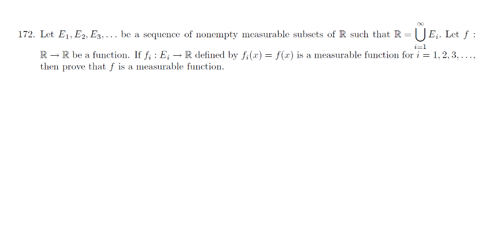 Solved 172 Let E, . E. E3 be a sequence of nonempty | Chegg.com