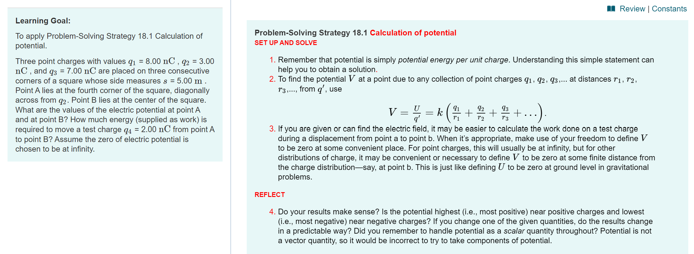 Solved Review Constants Learning Goal: To apply | Chegg.com