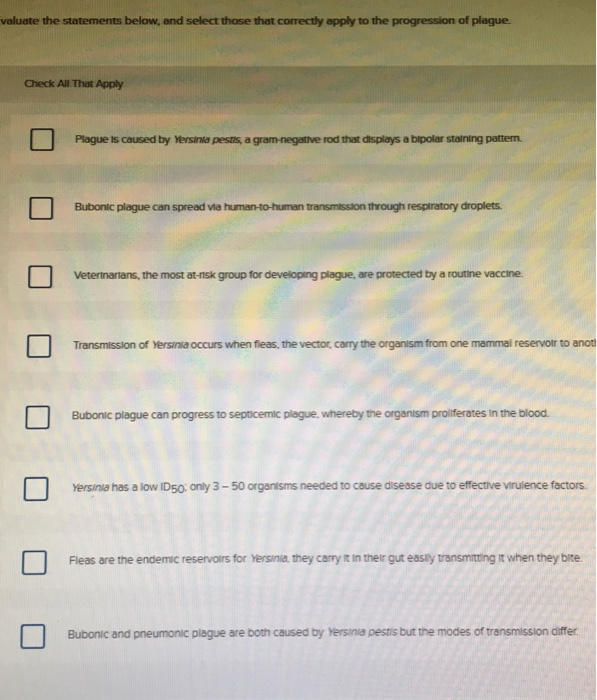 Solved valuate the statements below, and select those that | Chegg.com