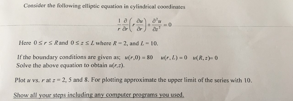 Solved Consider the following elliptic equation in | Chegg.com
