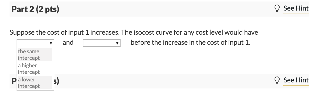Solved Consider a firm using two inputs for its production | Chegg.com