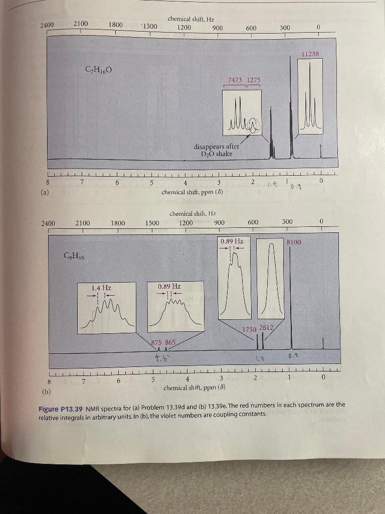 Solved 3.39 Give the structure that corresponds to each of | Chegg.com