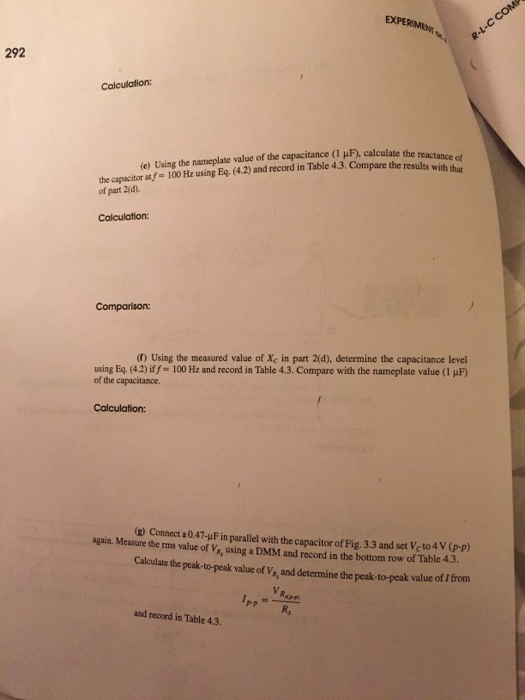 Part 2 Capacitive Reactance A Construct The Circuit