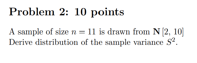 Solved Problem 2: 10 points A sample of size n=11 is drawn | Chegg.com