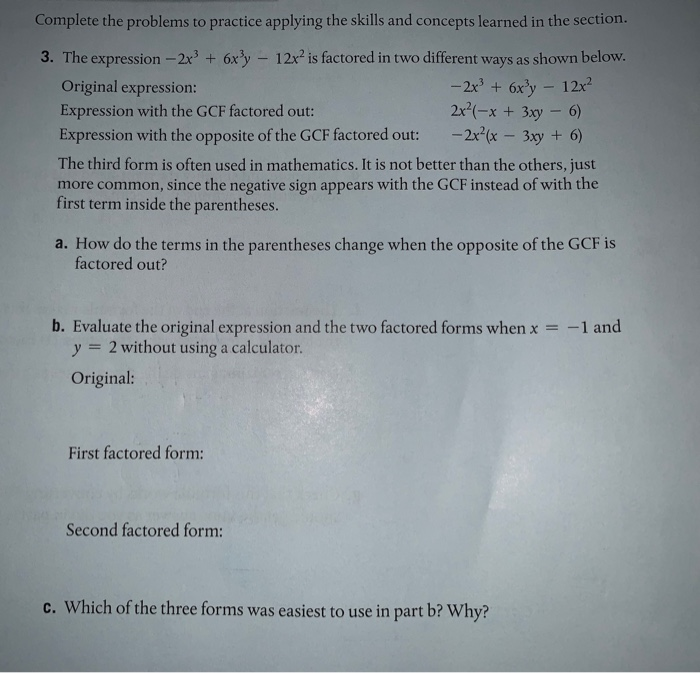 Solved Complete the problems to practice applying the skills | Chegg.com