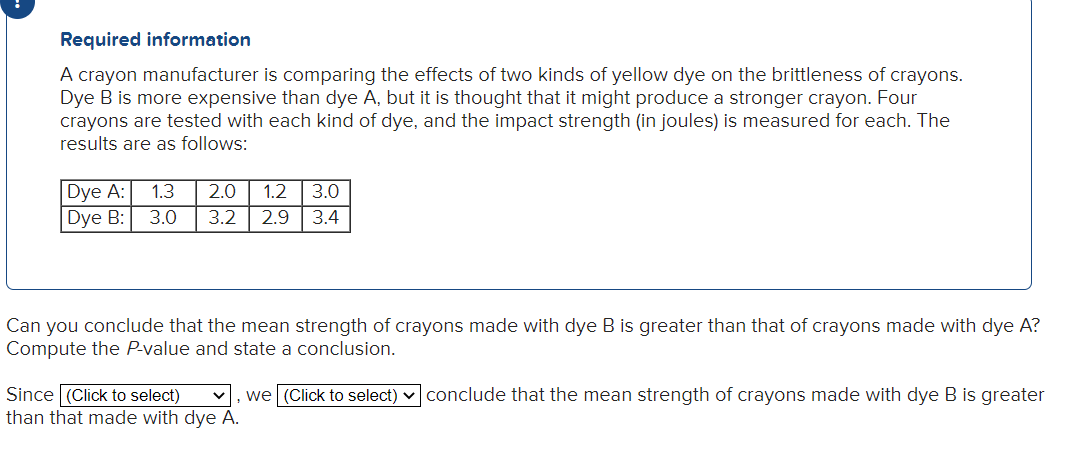 Solved Required information A crayon manufacturer is | Chegg.com