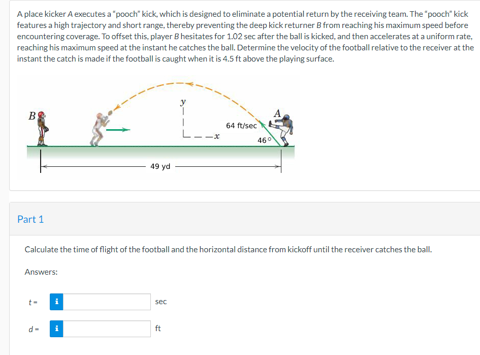 Solved A place kicker A executes a "pooch" kick, which is | Chegg.com