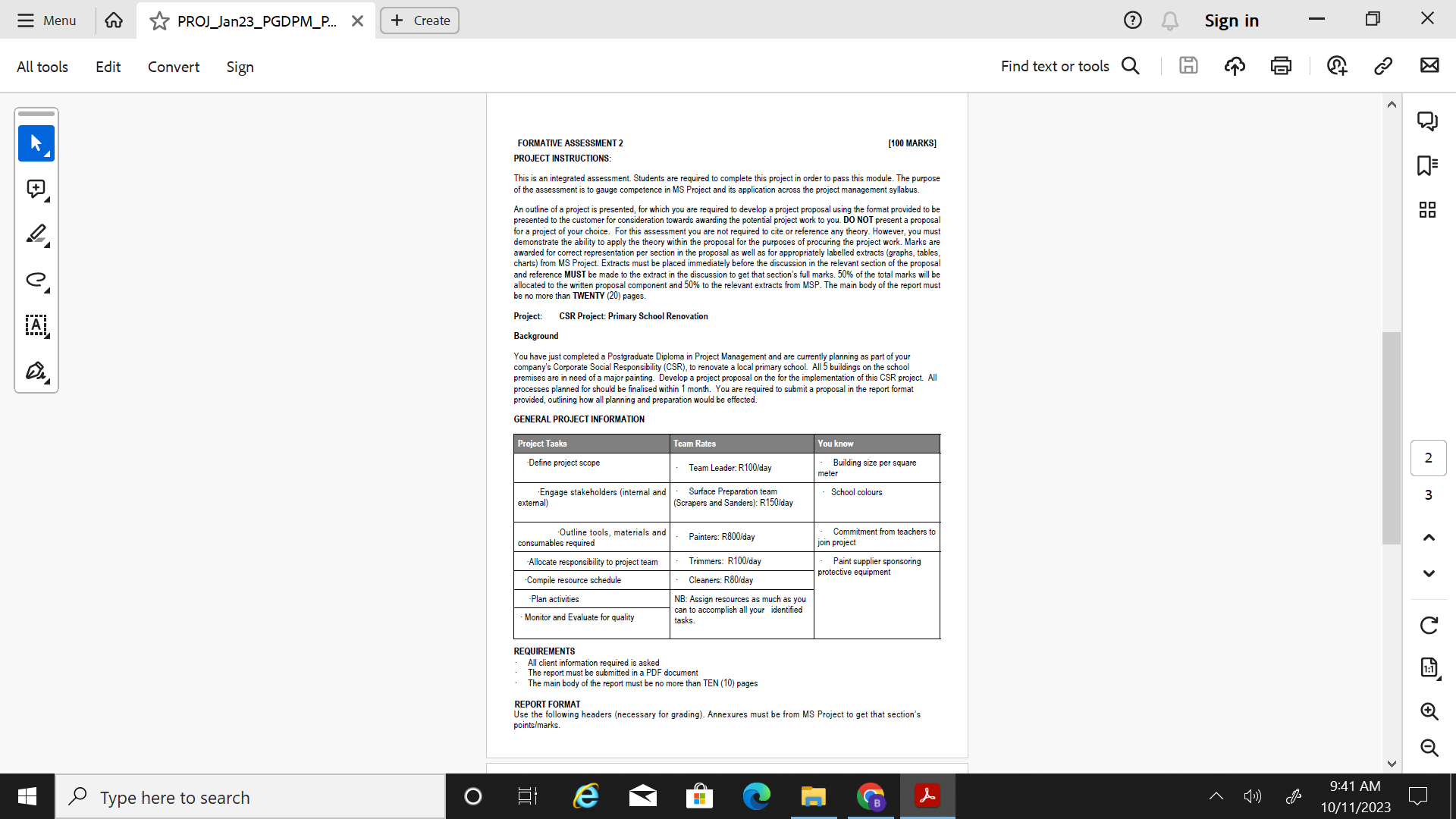 Solved FORMATIVE ASSESSMENT 2 [100 MARKS] PROJECT | Chegg.com