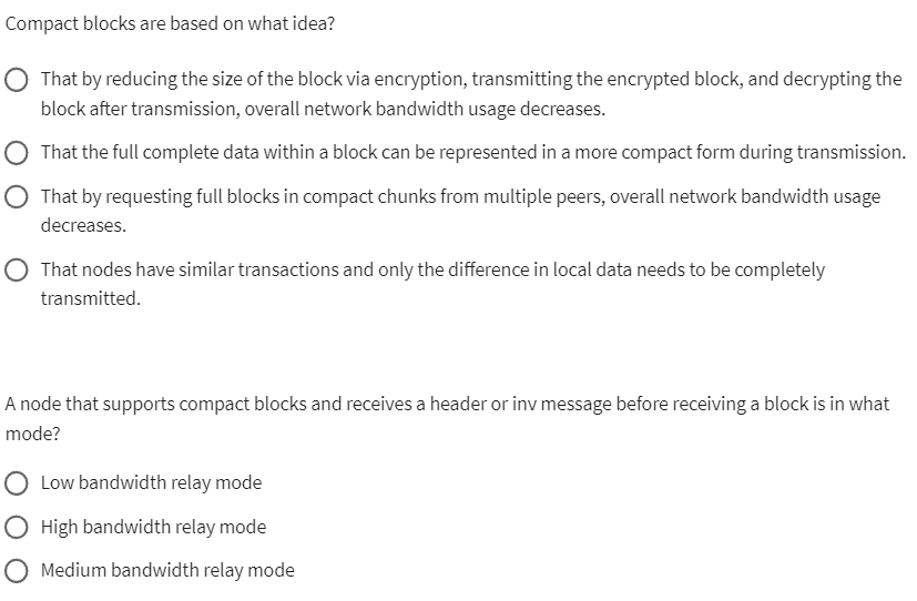 Solved Compact blocks are based on what idea? That by | Chegg.com