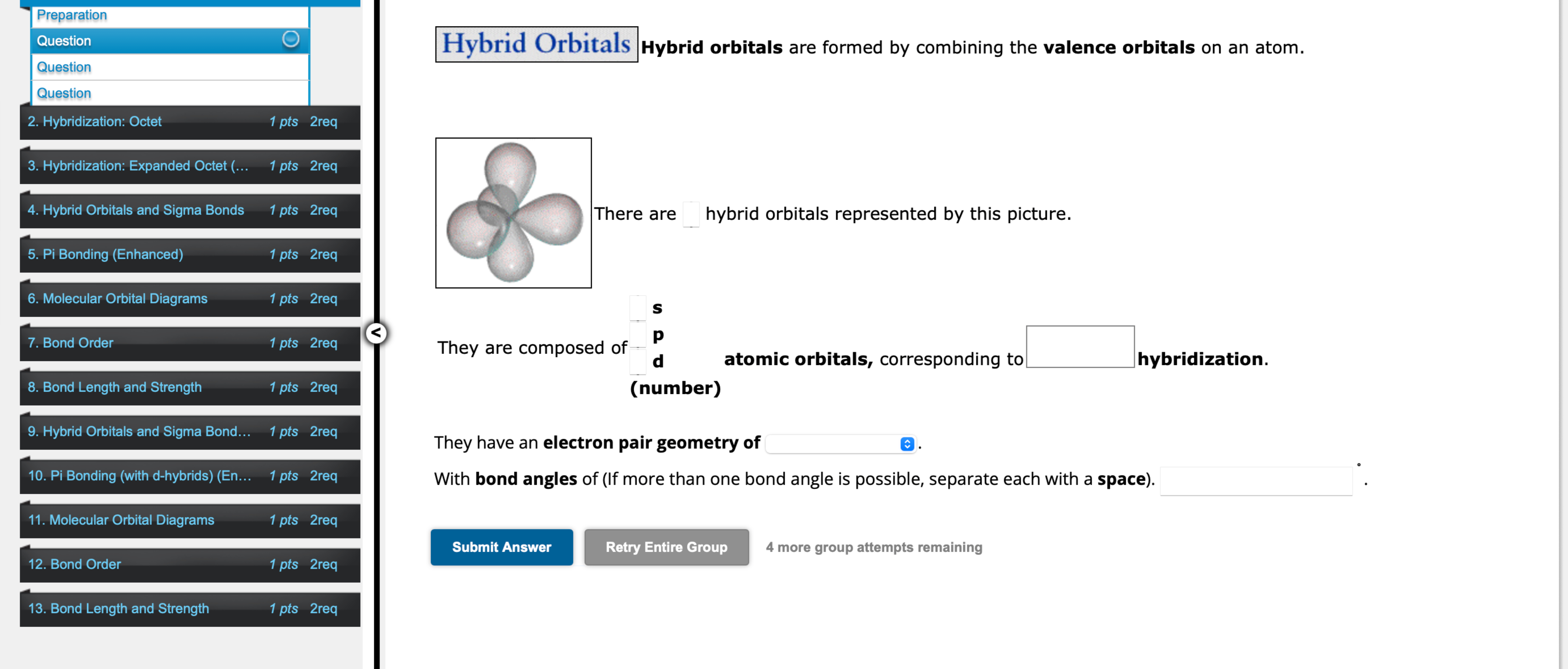 Solved Hybrid Orbitals Hybrid orbitals are formed by | Chegg.com