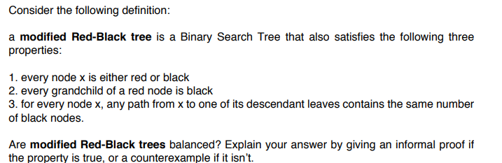 Solved Consider the following definition: a modified | Chegg.com