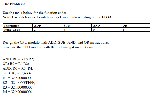 The objective is to implement a microprocessor as | Chegg.com