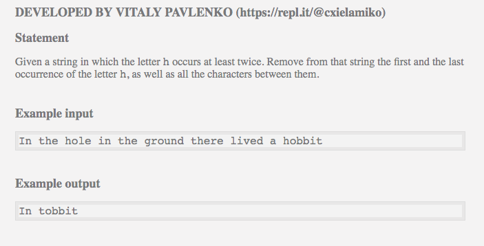 Solved DEVELOPED BY VITALY PAVLENKO | Chegg.com