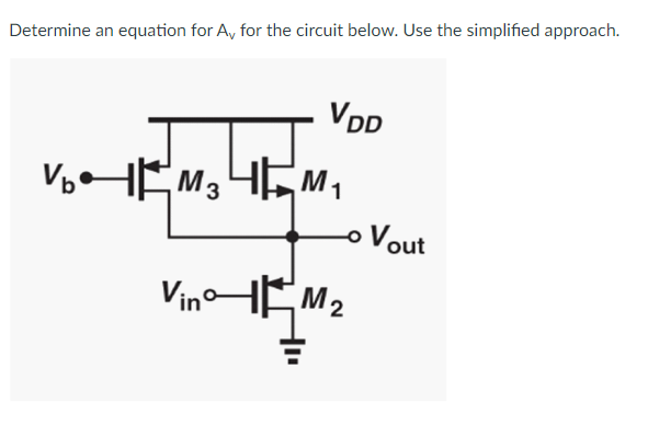 Solved Determine an equation for Av ﻿for the circuit below. | Chegg.com