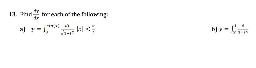Solved Find dydx ﻿for each of ﻿the | Chegg.com