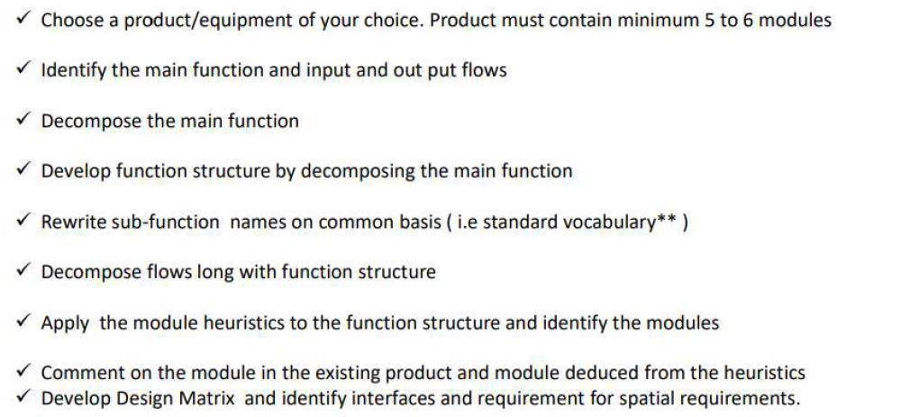 Solved Choose a product/equipment of your choice. Product | Chegg.com