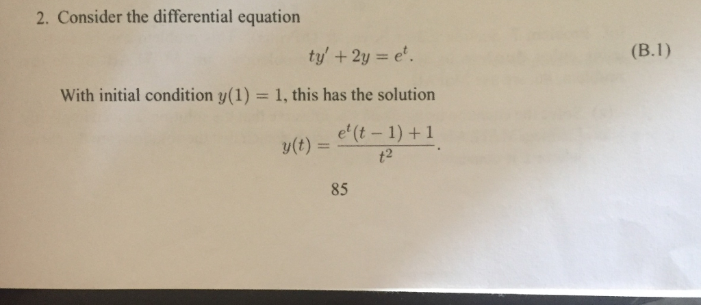 Solved Problem 2 "Differential Equations with Matlab" | Chegg.com