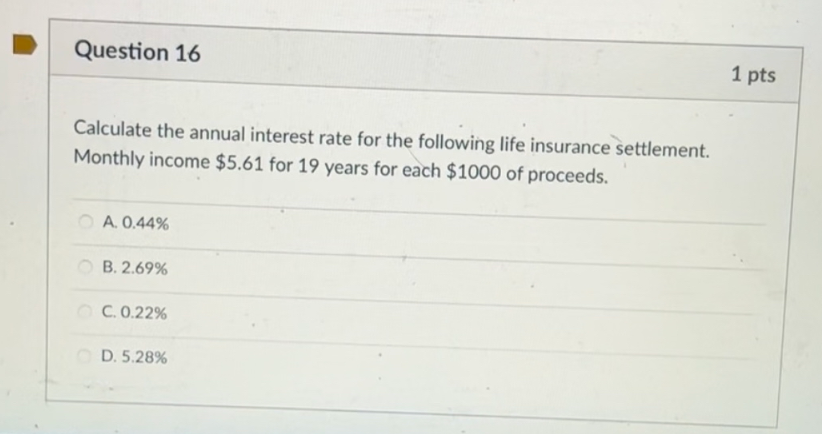Solved Calculate the annual interest rate for the following | Chegg.com