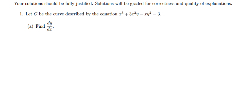 Solved Your solutions should be fully justified. Solutions | Chegg.com