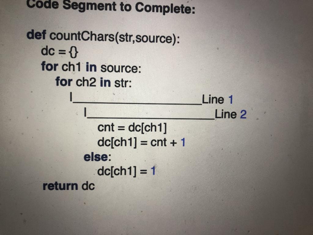 Solved The Function Countchars Str Source Counts The 9783