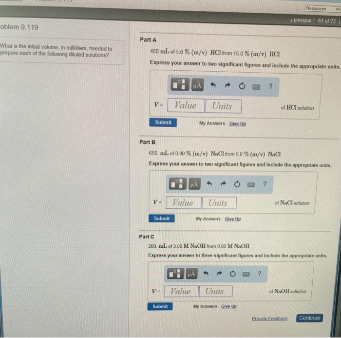 Solved What is the initial volume, in milliliters, needed to | Chegg.com