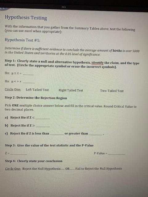 Solved Provisional Number of Live Births, Deaths, Marriages | Chegg.com