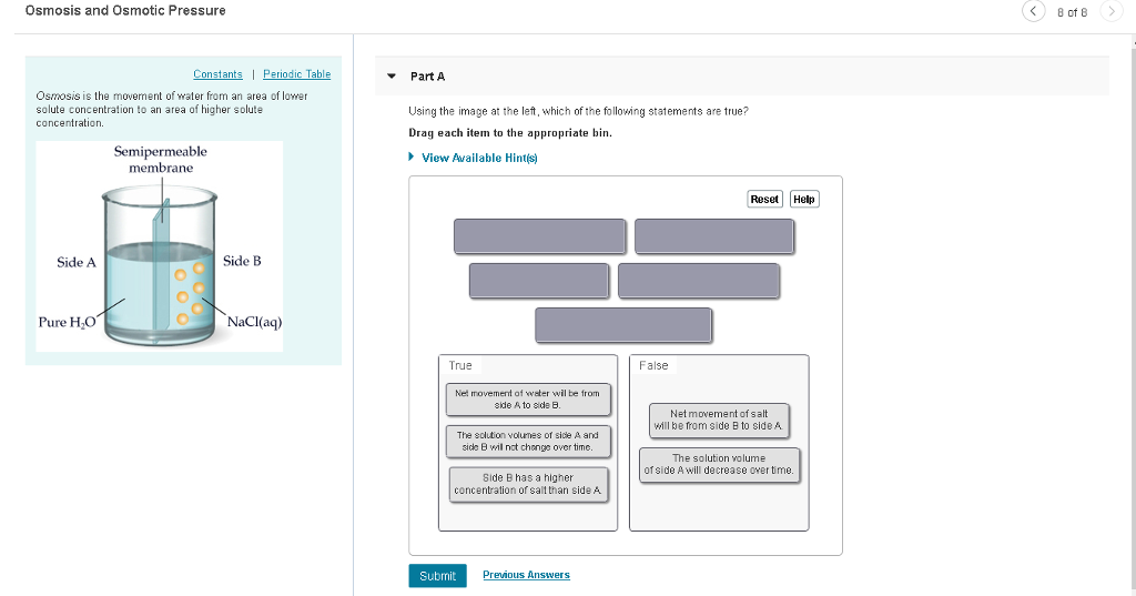 Solved Osmosis and Osmotic Pressure 8 of 8> Part A Osmosis | Chegg.com