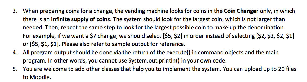 Solved VendingMachine.java: import java.util.ArrayList; | Chegg.com