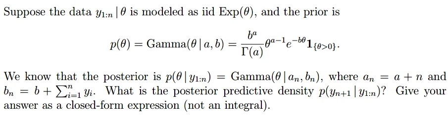 Solved (Bayesian Statistics) - Textbook: A First Course in | Chegg.com Solved (Bayesian Statistics) - Textbook: A First Course in | Chegg.com